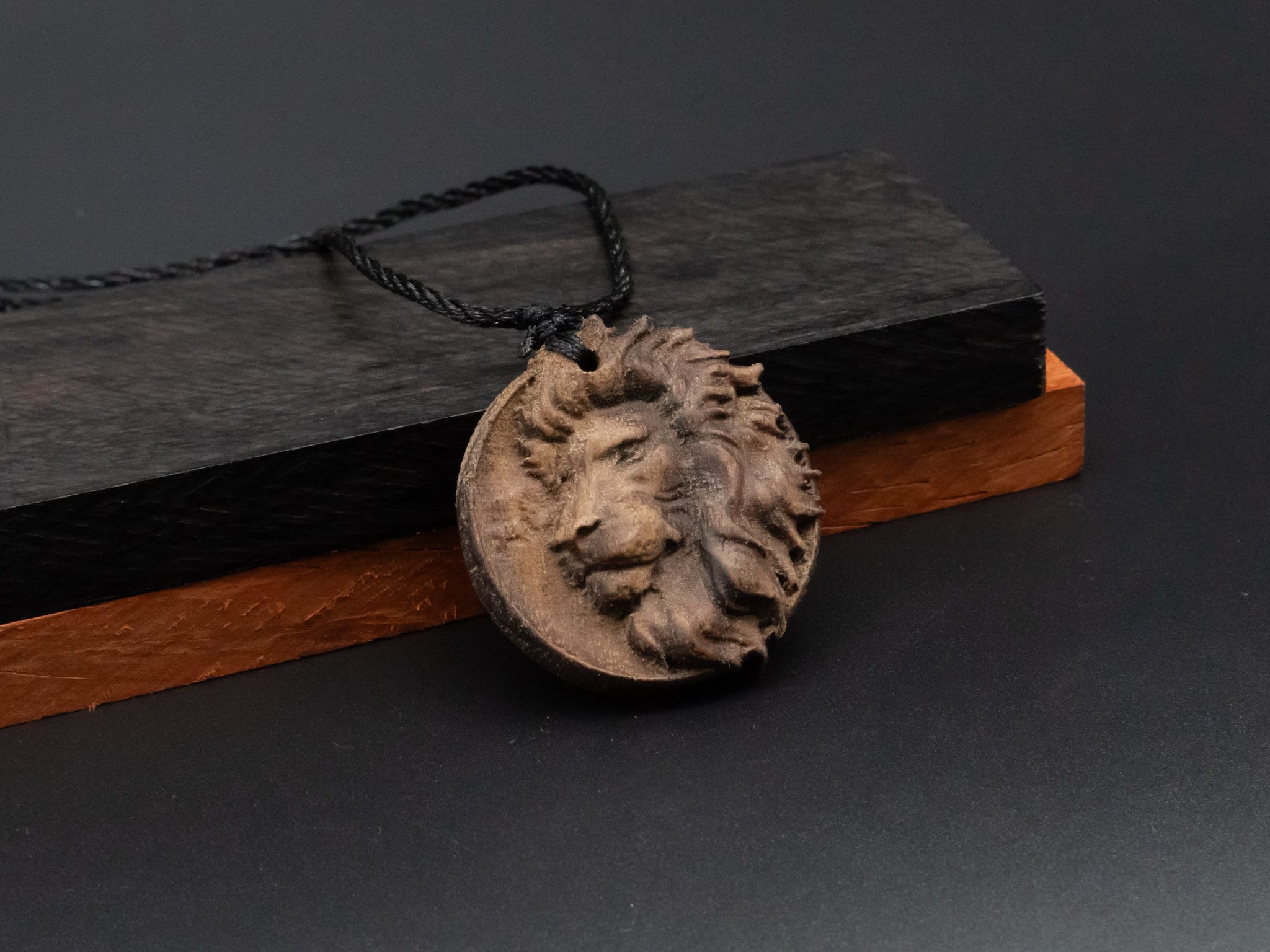 Lion Head Pendant,wood Carving,lion Head Relief,lion Head Necklace ...