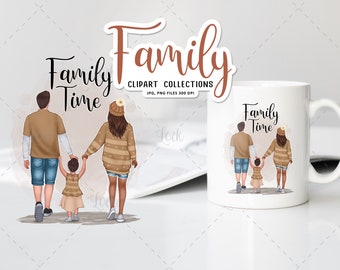 Family Clipart Bundle Family Illustrations PNG | Etsy