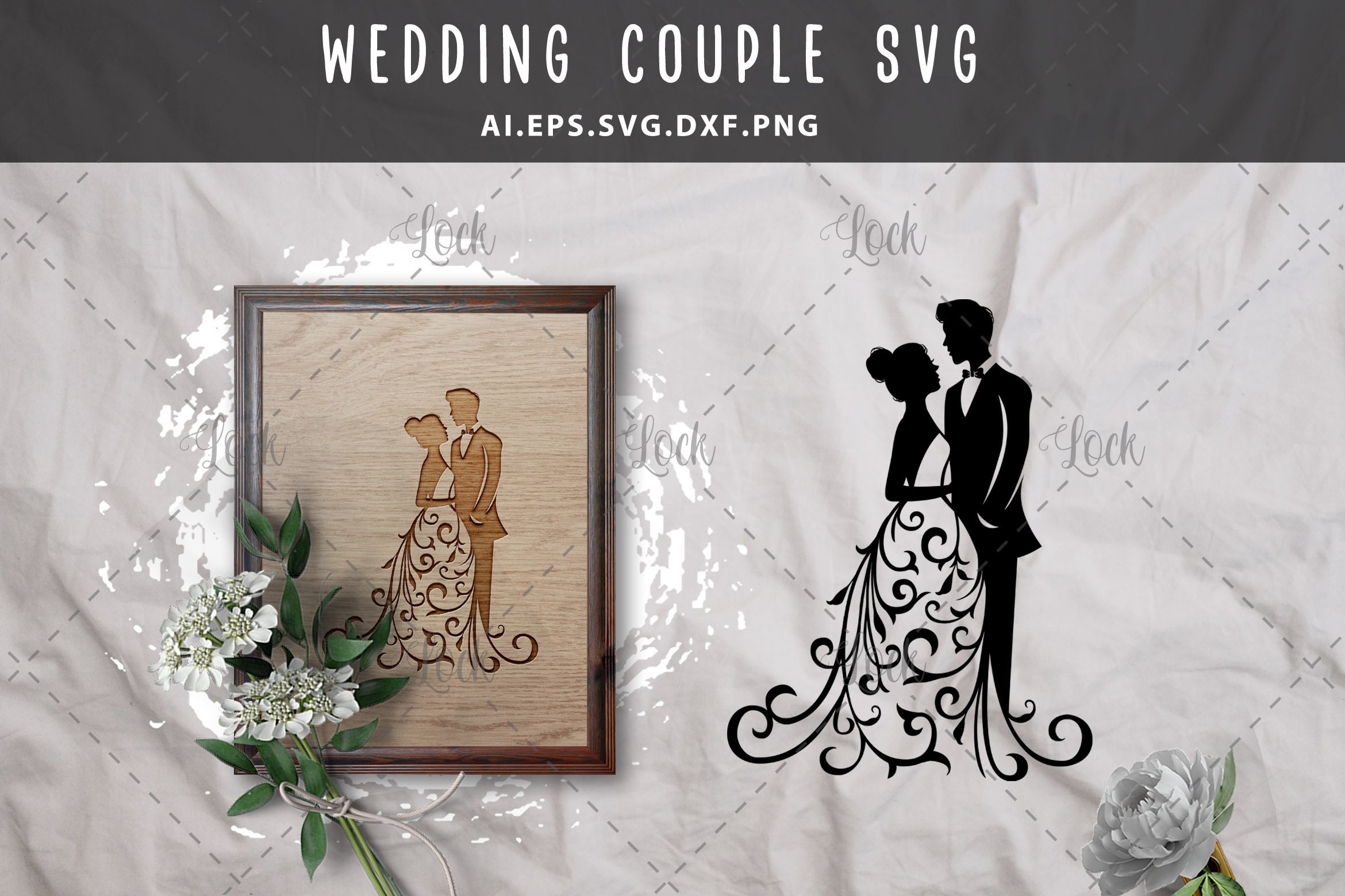Wedding Couple Svg, Woman in Dress Svg, Wedding Dress - Etsy