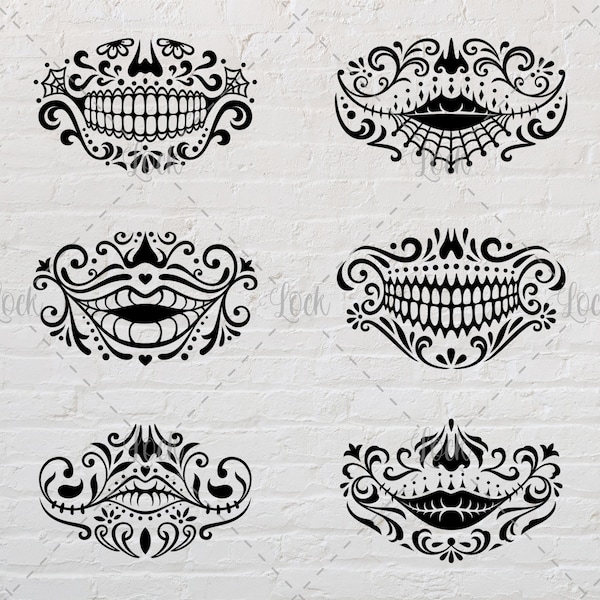 Sugar Skull Face Mask - Etsy