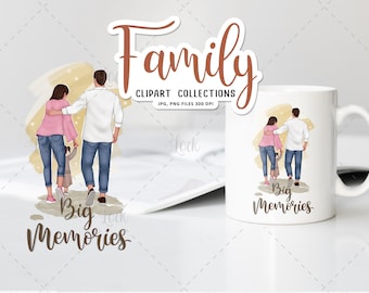 Family Clipart Bundle Family Illustrations PNG | Etsy