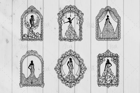 Couple Wedding Svg Woman in Dress Svg Wedding Dress | Etsy