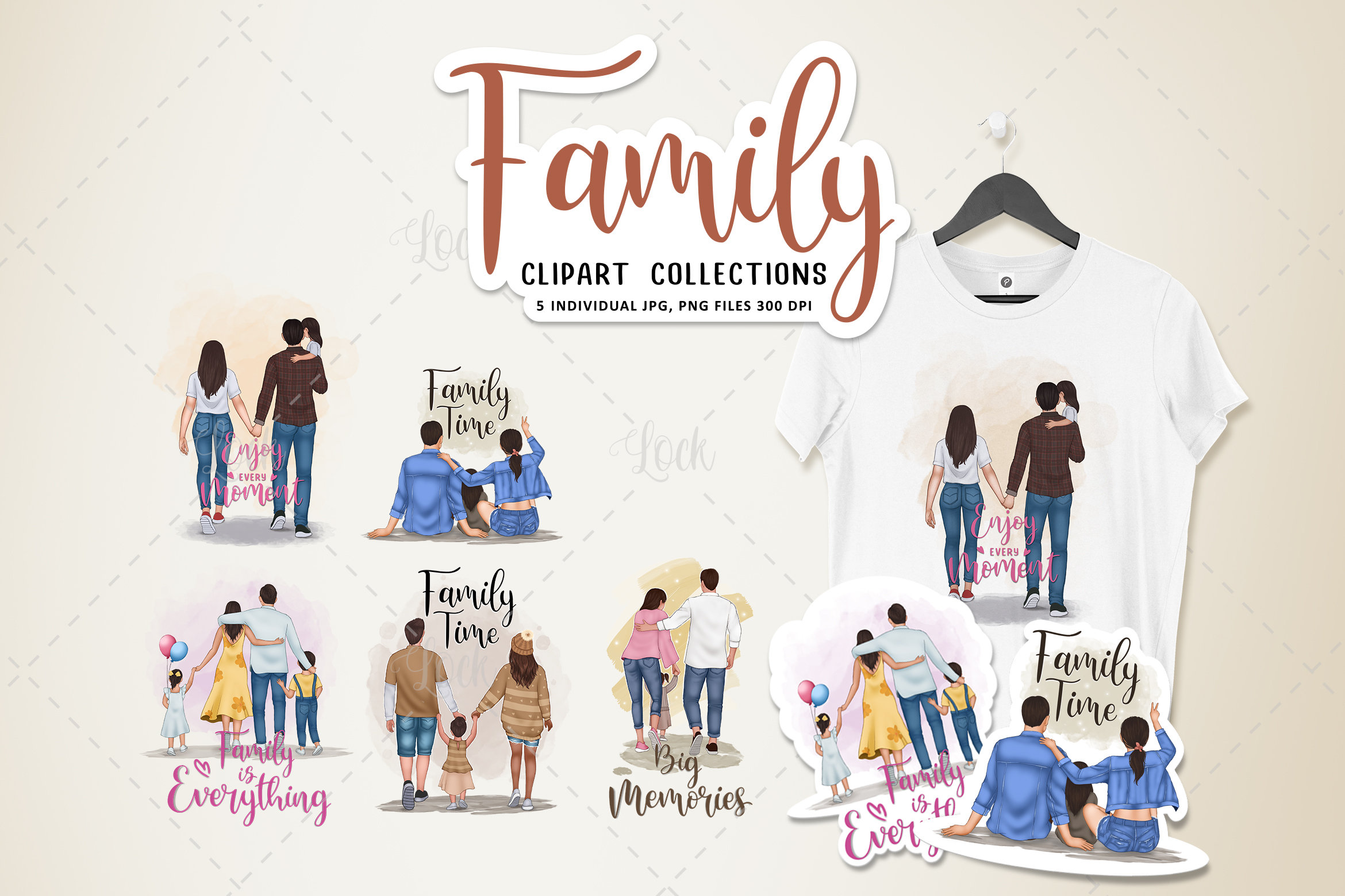 Family Clipart Bundle, Family Illustrations PNG - Etsy