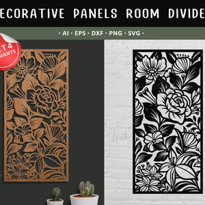 Flower Decorative Panels Room Divider - Etsy