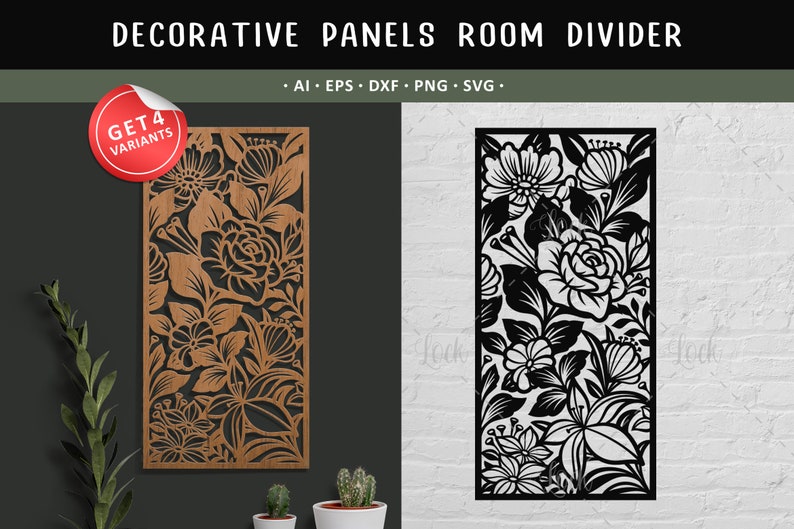Flower Decorative Panels Room Divider - Etsy
