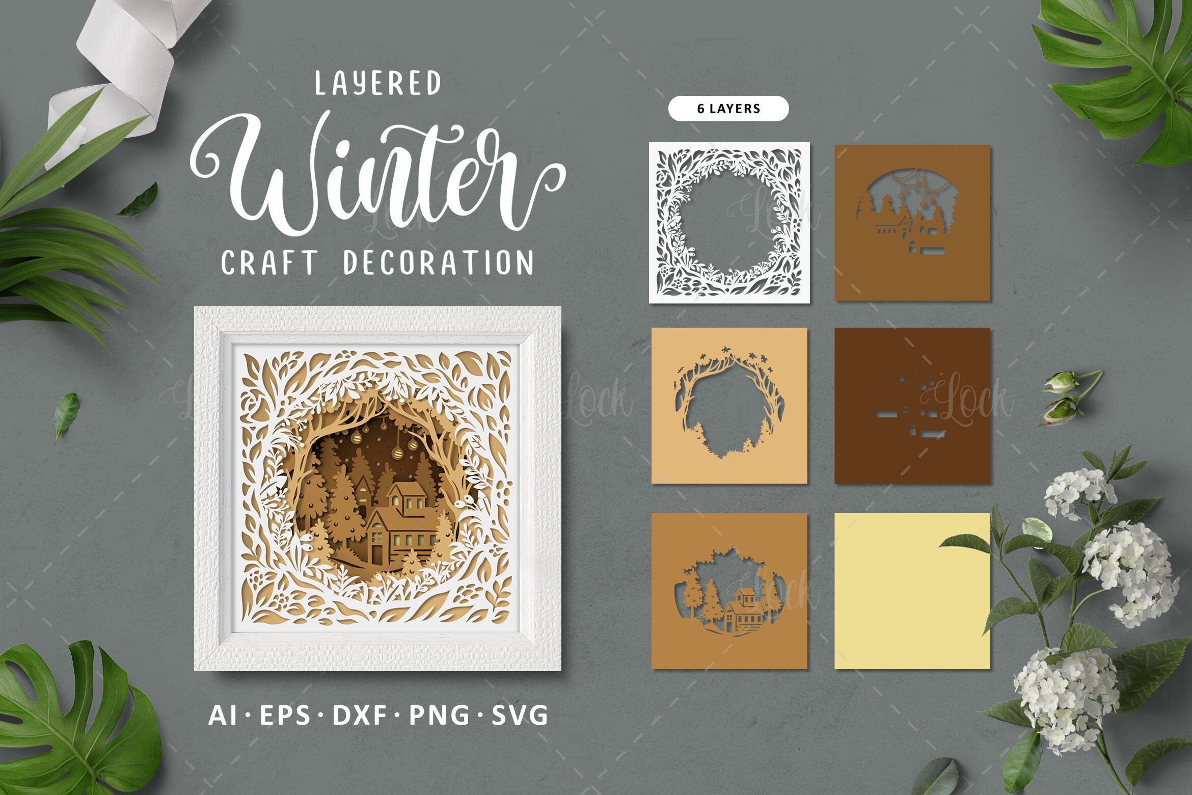 Winter Papercut Layered Decoration, Winter 3D Layered - Etsy