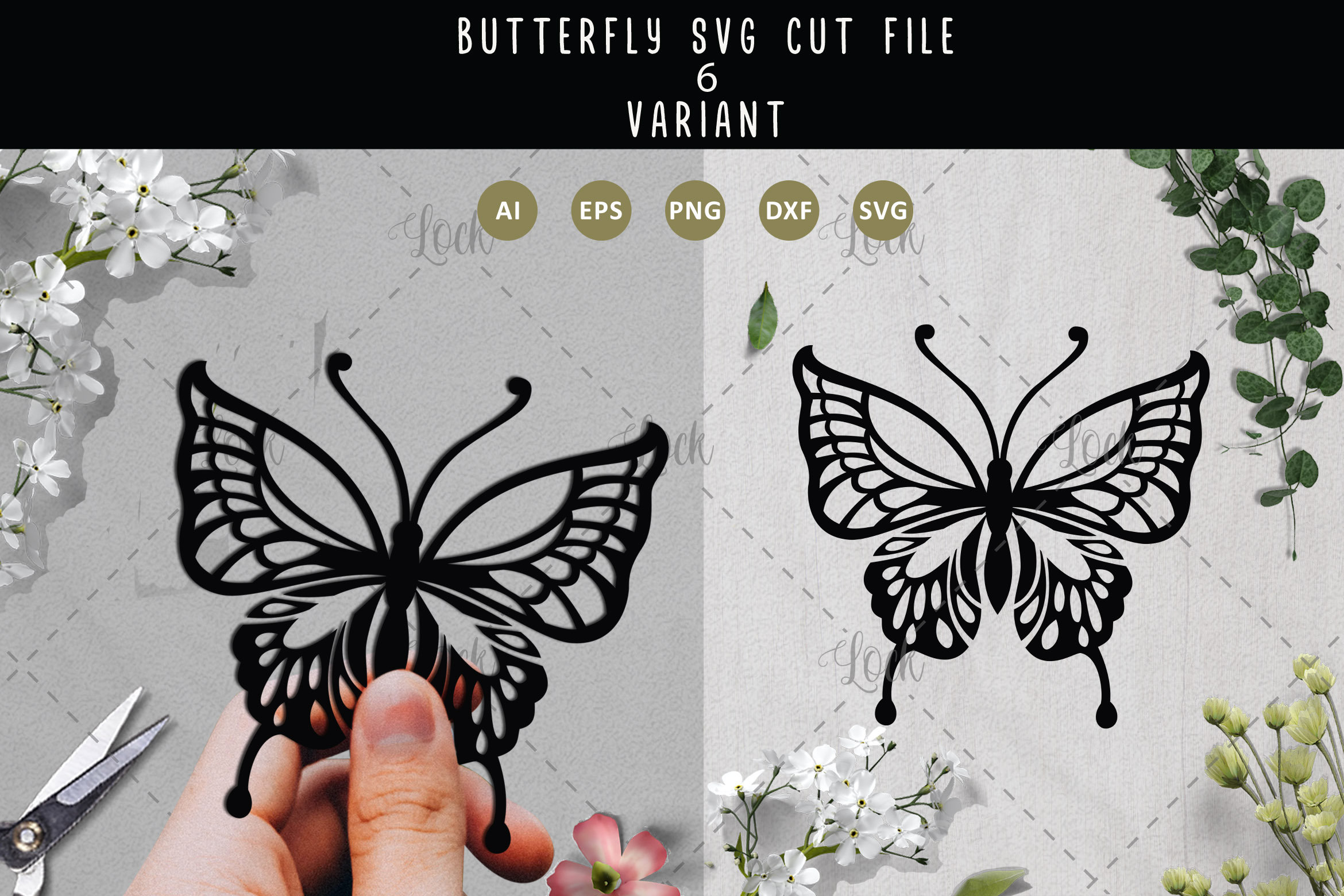 Butterfly SVG Cut Files 6 Variant | Etsy