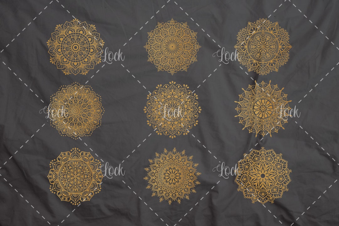 Mandala Line Art SVG Bundle - Etsy