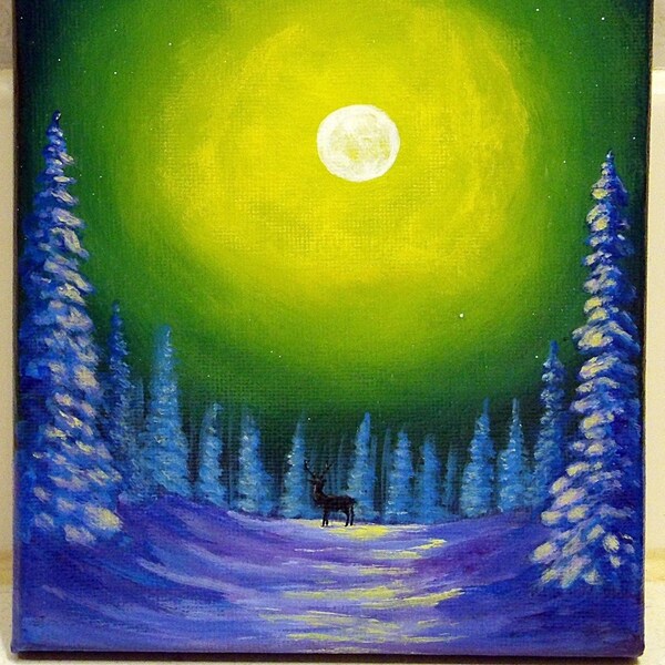 Moonlight Painting - Etsy