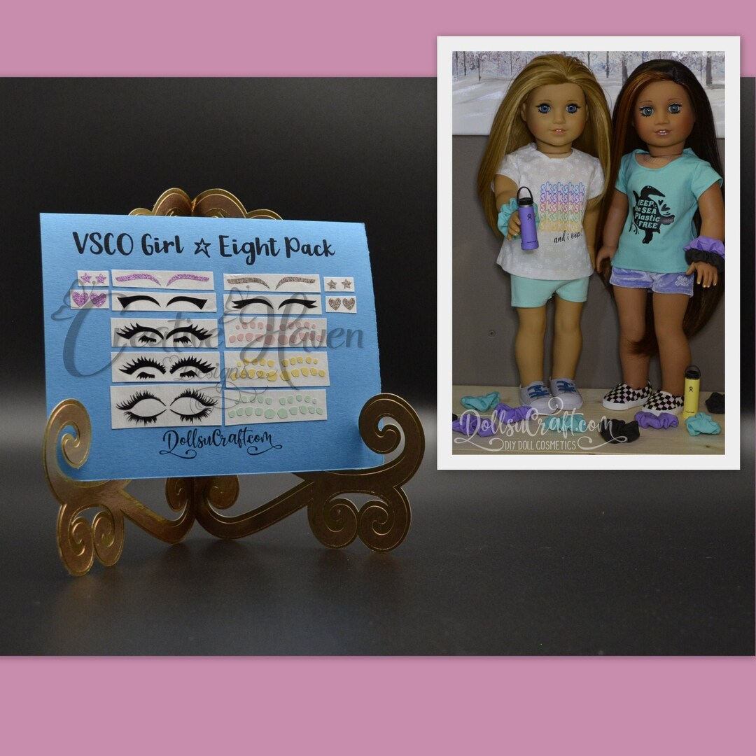 VSCO GIRL Makeup Fits American Girl 18 Inch Doll Accessories Removable ...