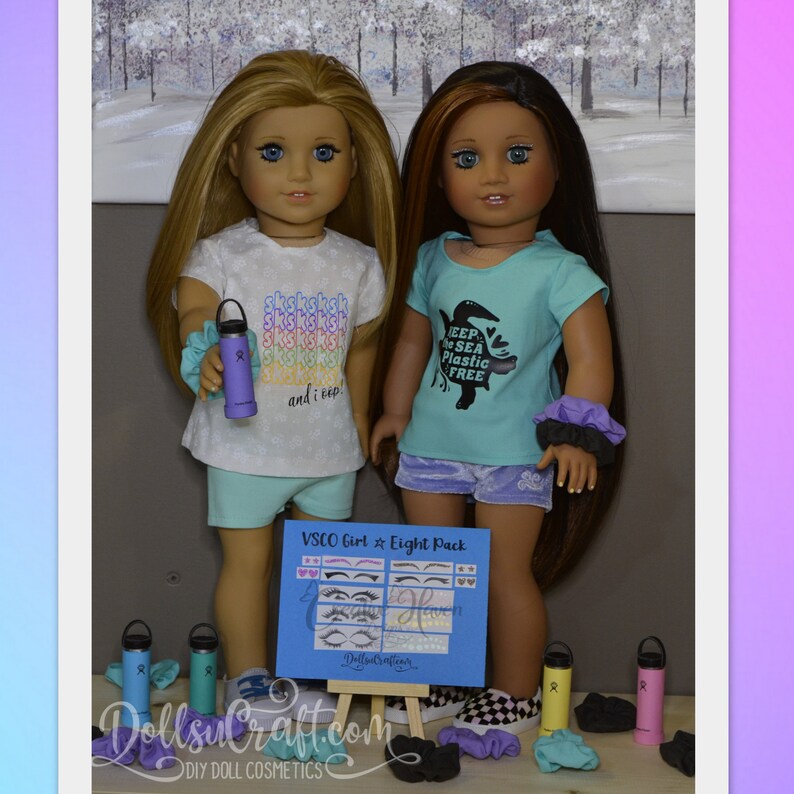 VSCO GIRL Makeup Fits American Girl 18 Inch Doll Accessories Removable ...