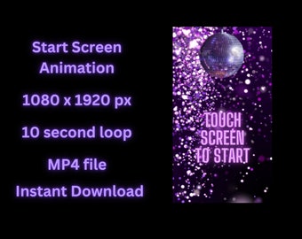 Touch Screen to Start Mirror Booth Animation- Neon Glow Party - Etsy