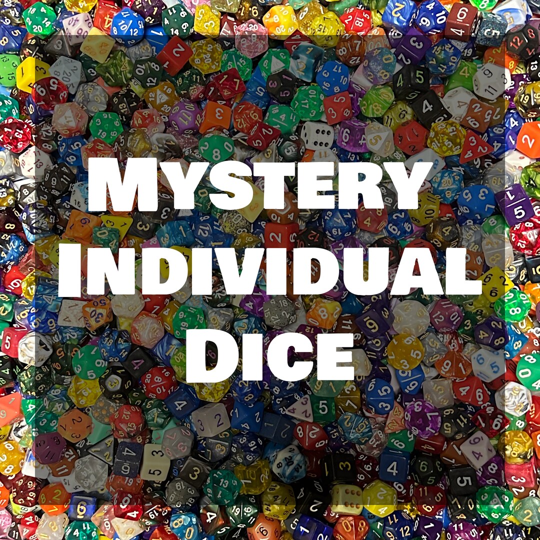 Loose Individual Polyhedral Dice, Random Mystery Individual D4, D6, D8 ...
