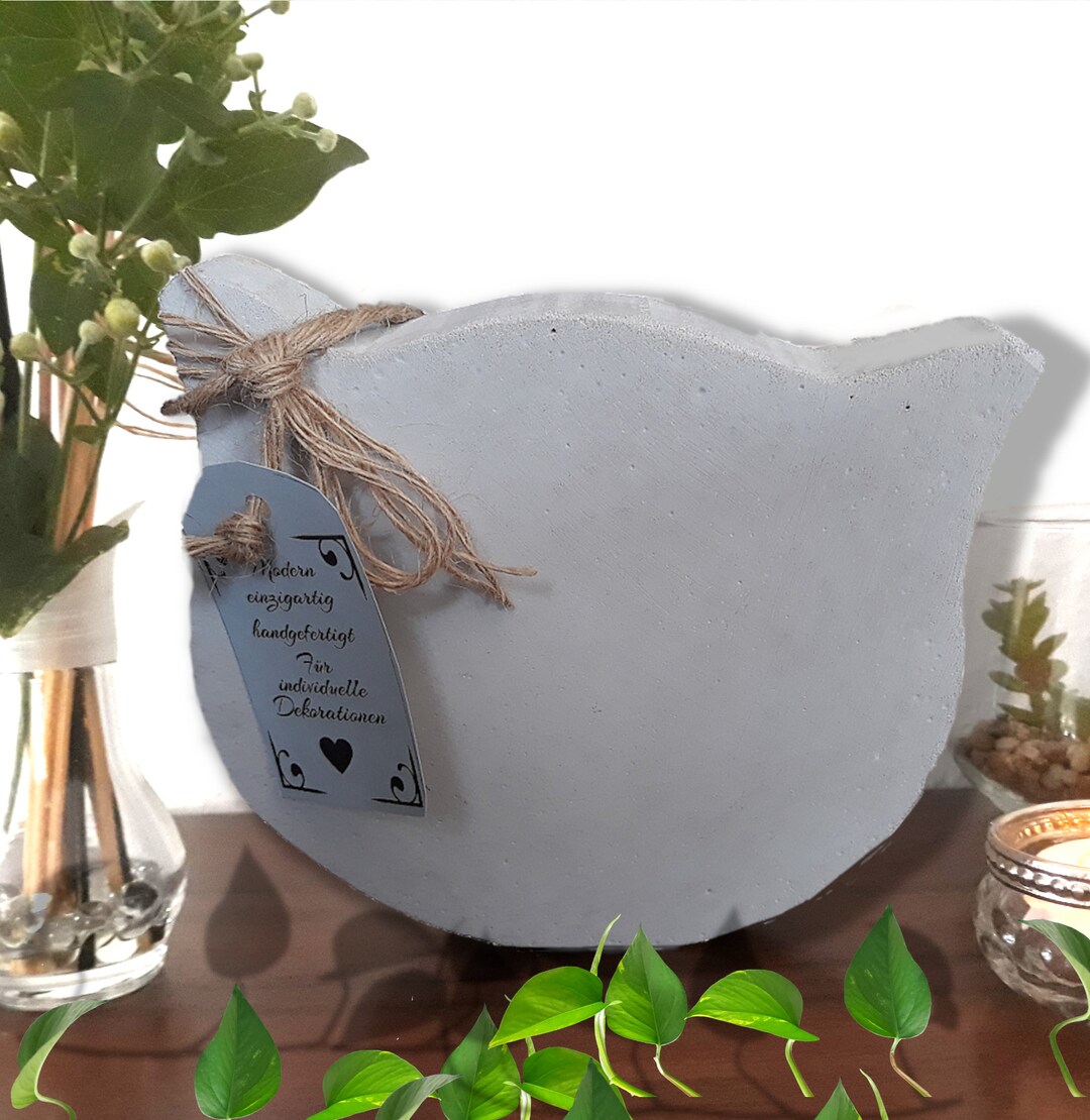 Stone Cat Head Figure | Concrete Decoration for Home and Garden ...