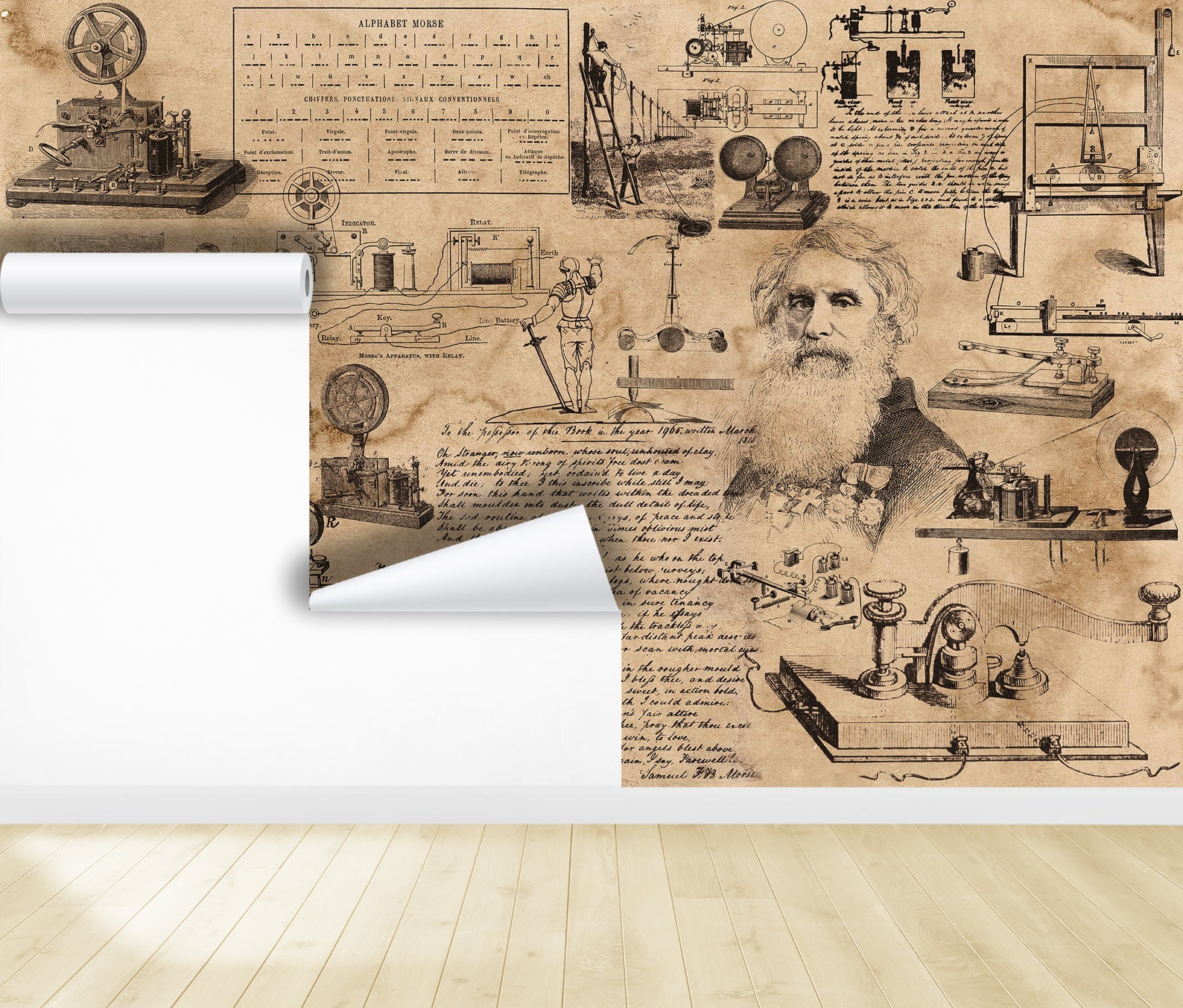 Scientist Engineer Wall Art Inventor & Wallpaper Samuel Morse - Etsy