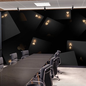 Poker Wallpaper Playing Cards Casino & Card Suits Self Adhesive Poker ...