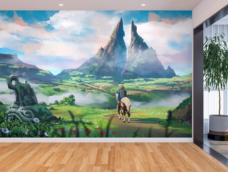 Zelda & Gaming Mural Wall Art Wallpaper Legend of Zelda Tears - Etsy