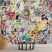 Pop Art Retro Mural Peel and Stick Wallpaper & Pop Style Vintage Comics ...