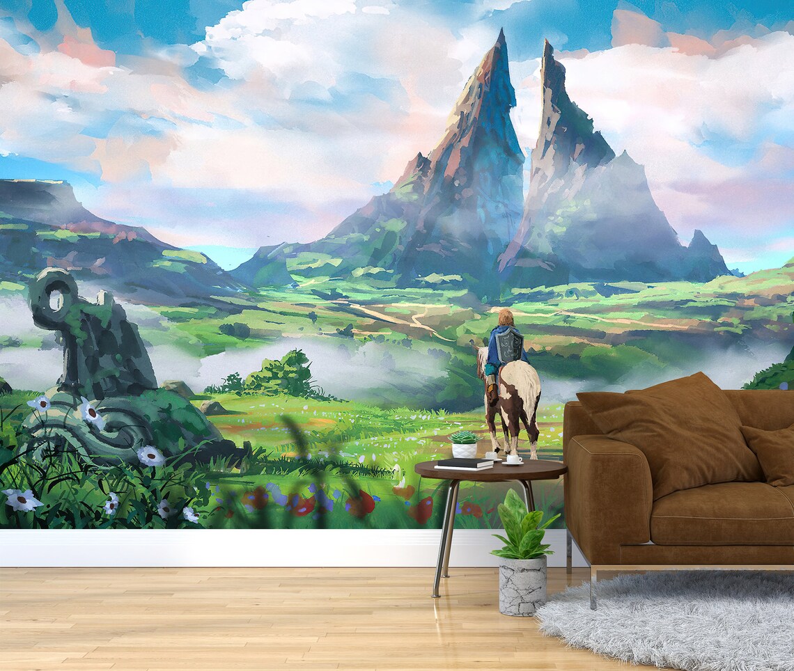 Zelda & Gaming Mural Wall Art Wallpaper Legend of Zelda Tears - Etsy