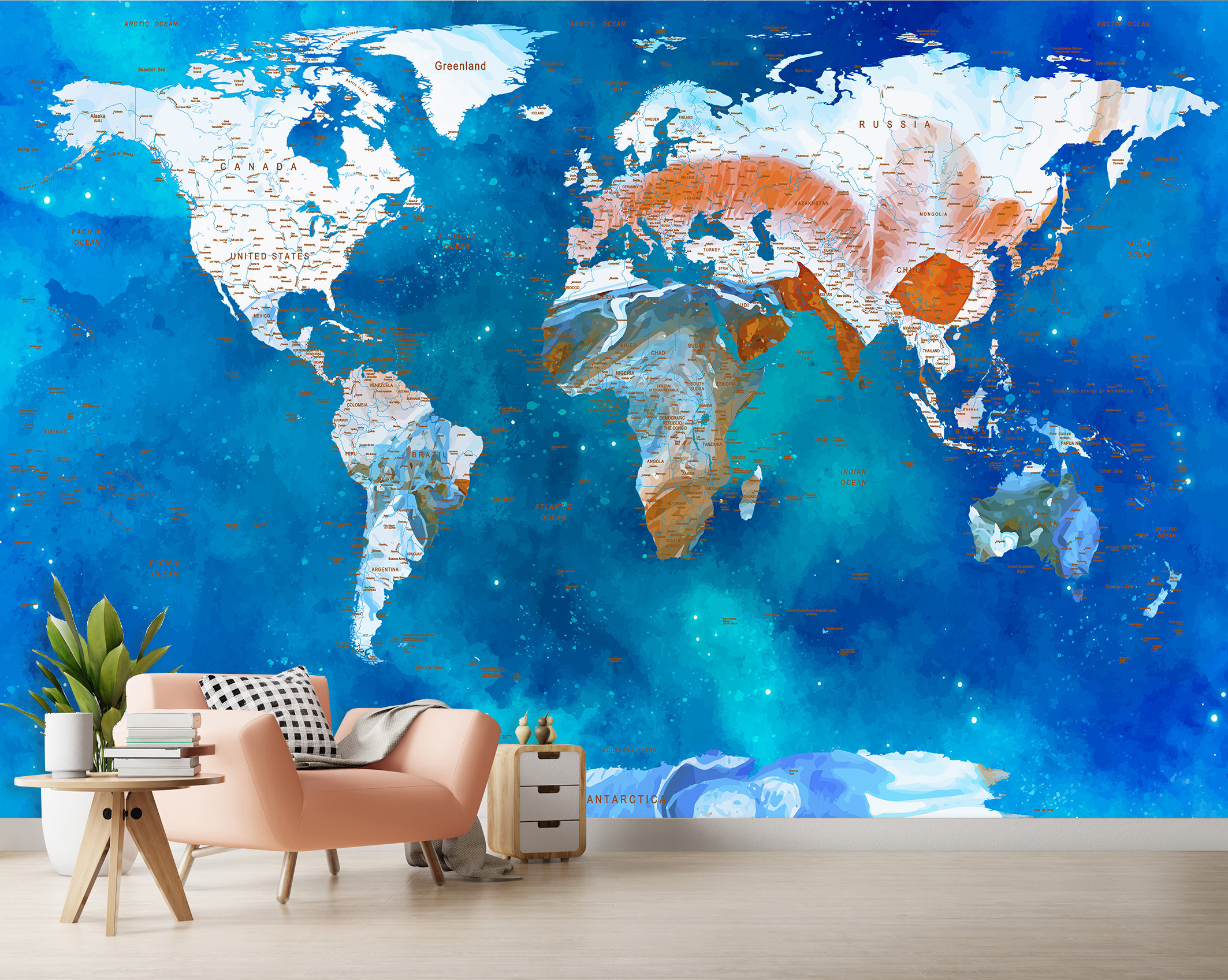 Customized World Map 2 Wallpaper Mural World Map Mural Map Murals Images Customized World Map 2 Wallpaper Mural World Map Mural Map Murals Images