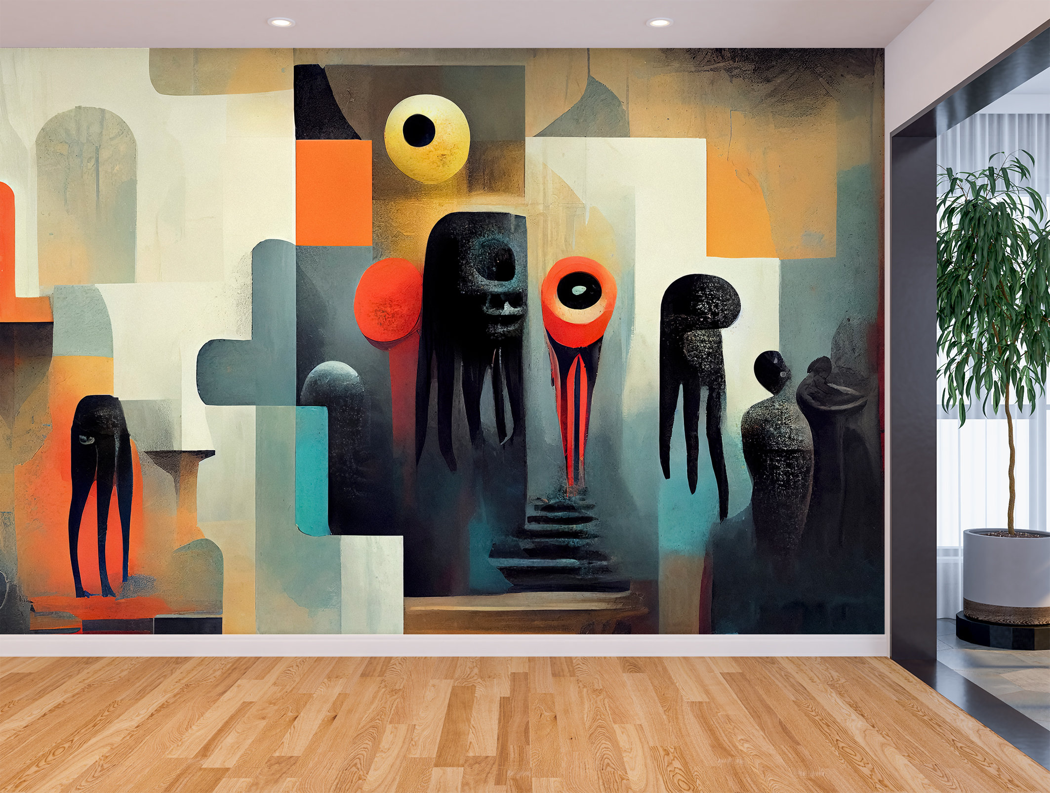 African Tribes Surreal Colored & Wallpaper Abstract Watercolor - Etsy ...