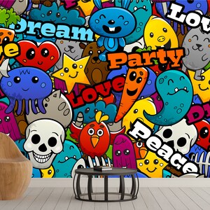 Mural Gamer Player Wall Mural Gamer Teen Room Wallpaper | Etsy