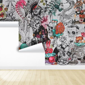Cartoons Graffiti Wallpaper Graffiti Wall Mural & Streat Art Cartoons ...