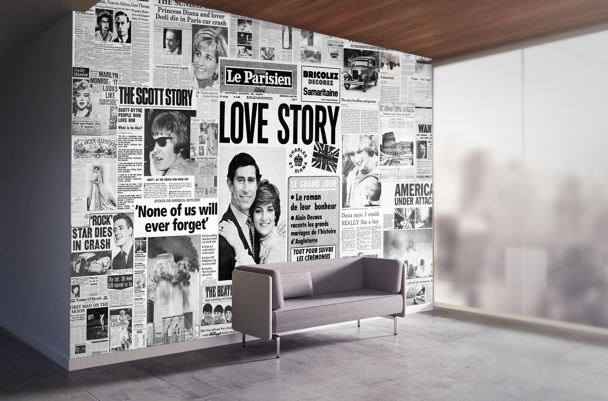 Newspaper Collage Wallpaper & Creative Vintage Journal News Self ...