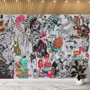 Cartoons Graffiti Wallpaper Graffiti Wall Mural & Streat Art Cartoons ...