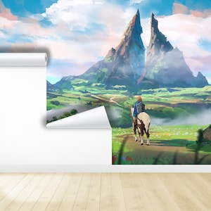 Zelda & Gaming Mural Wall Art Wallpaper Legend of Zelda Tears of the ...