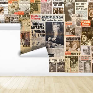 Creative Vintage Journal Wallpaper Newspaper Collage News & Self ...
