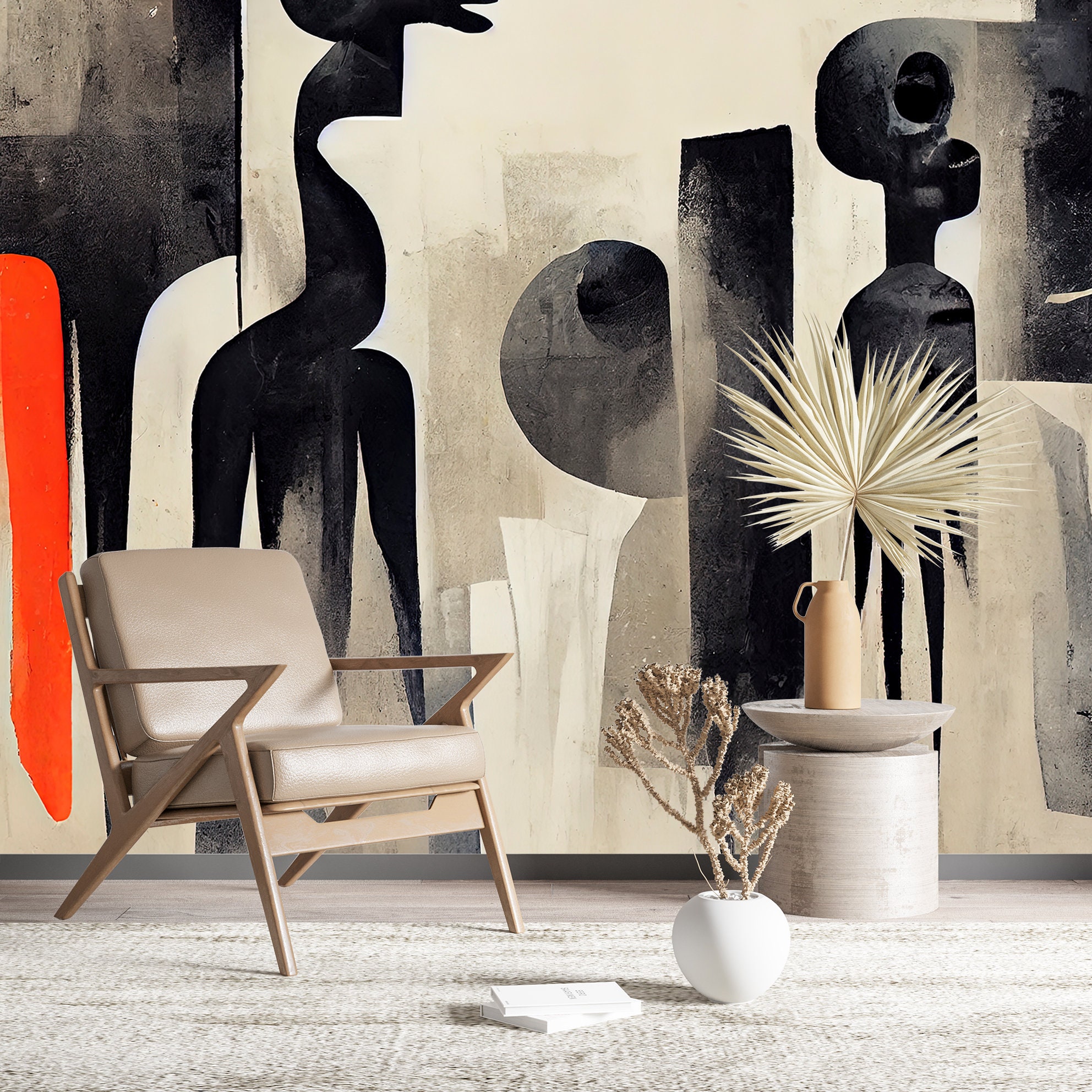 Abstract African Tribes Wallpaper Surreal Colored Watercolor Style of ...