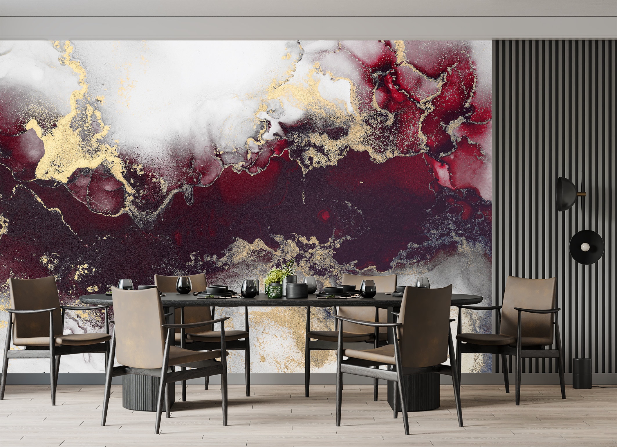 Red & Gold Marble Wallpaper Marble Pattern Abstract Art Wall - Etsy