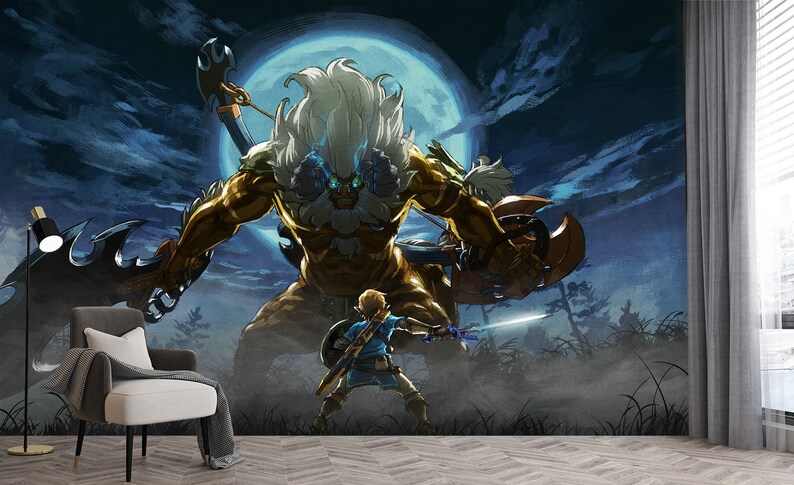 Mural Wallpaper the Legend of Zelda Wall Art Link Video Games - Etsy