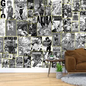 Comics Cartoon Anime Wallpaper & Mural Manga Pop Art Collage Movie Peel ...
