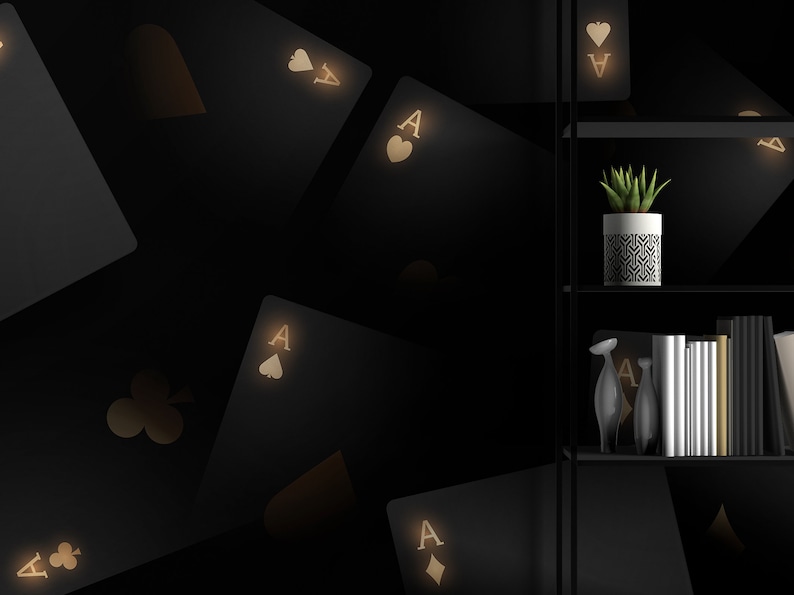 Poker Wallpaper Playing Cards Casino & Card Suits Self Adhesive Poker ...