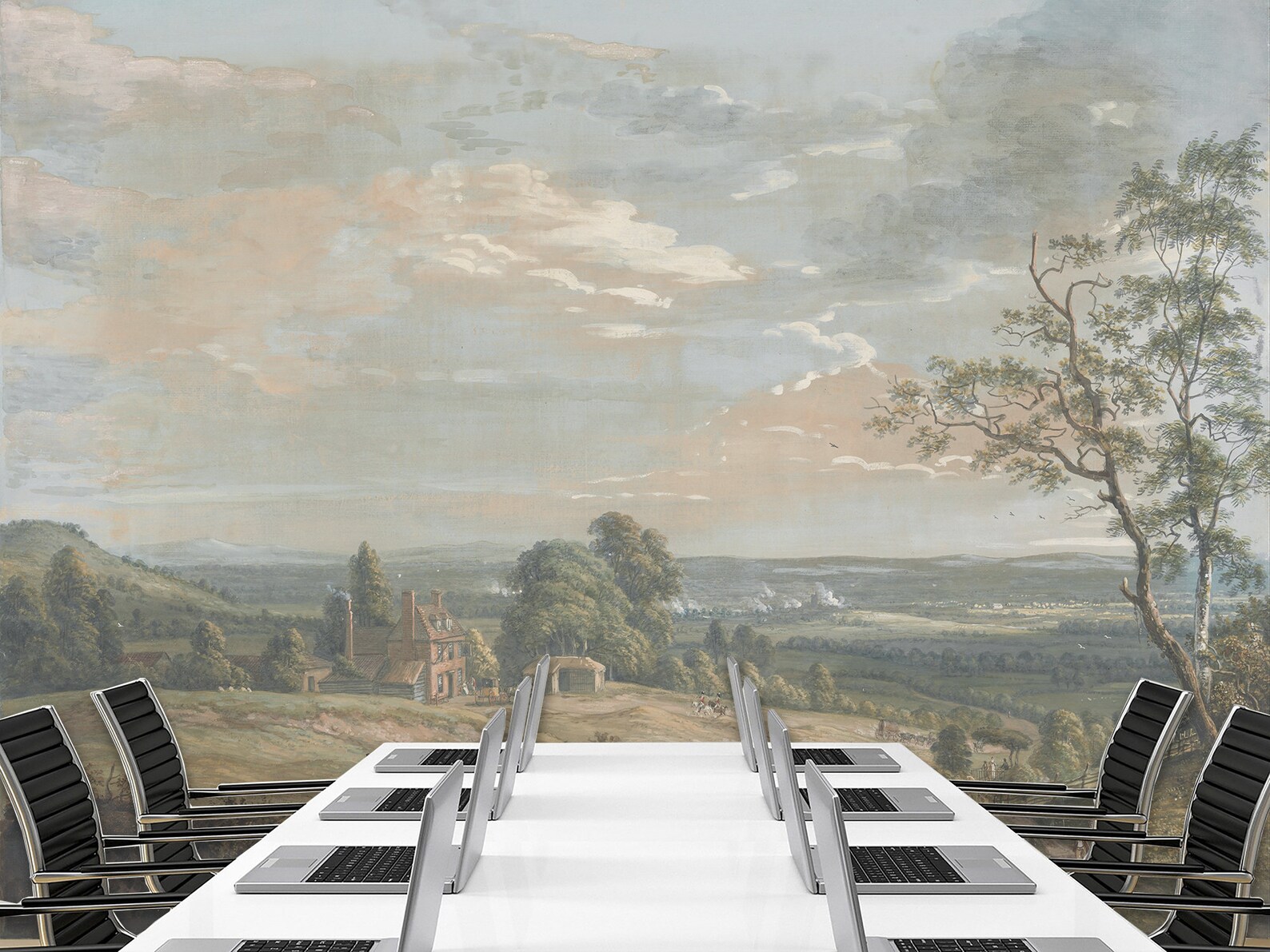 Rural Wallpaper Wall Art Mural Peel and Stick Landscape & - Etsy