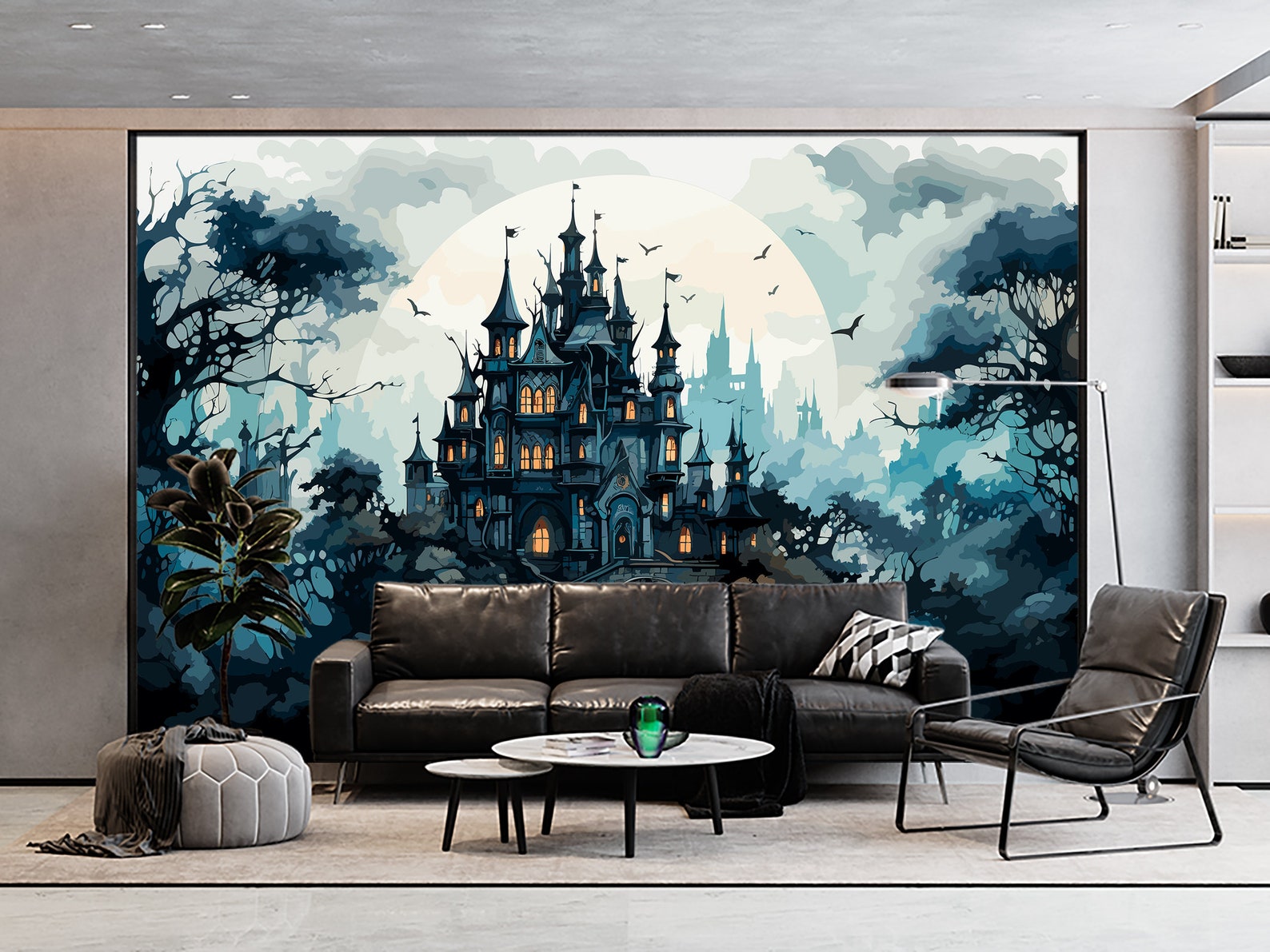 Wizards Castle Wallpaper & Wall Mural Kids Fantasy Print Magical Castle ...