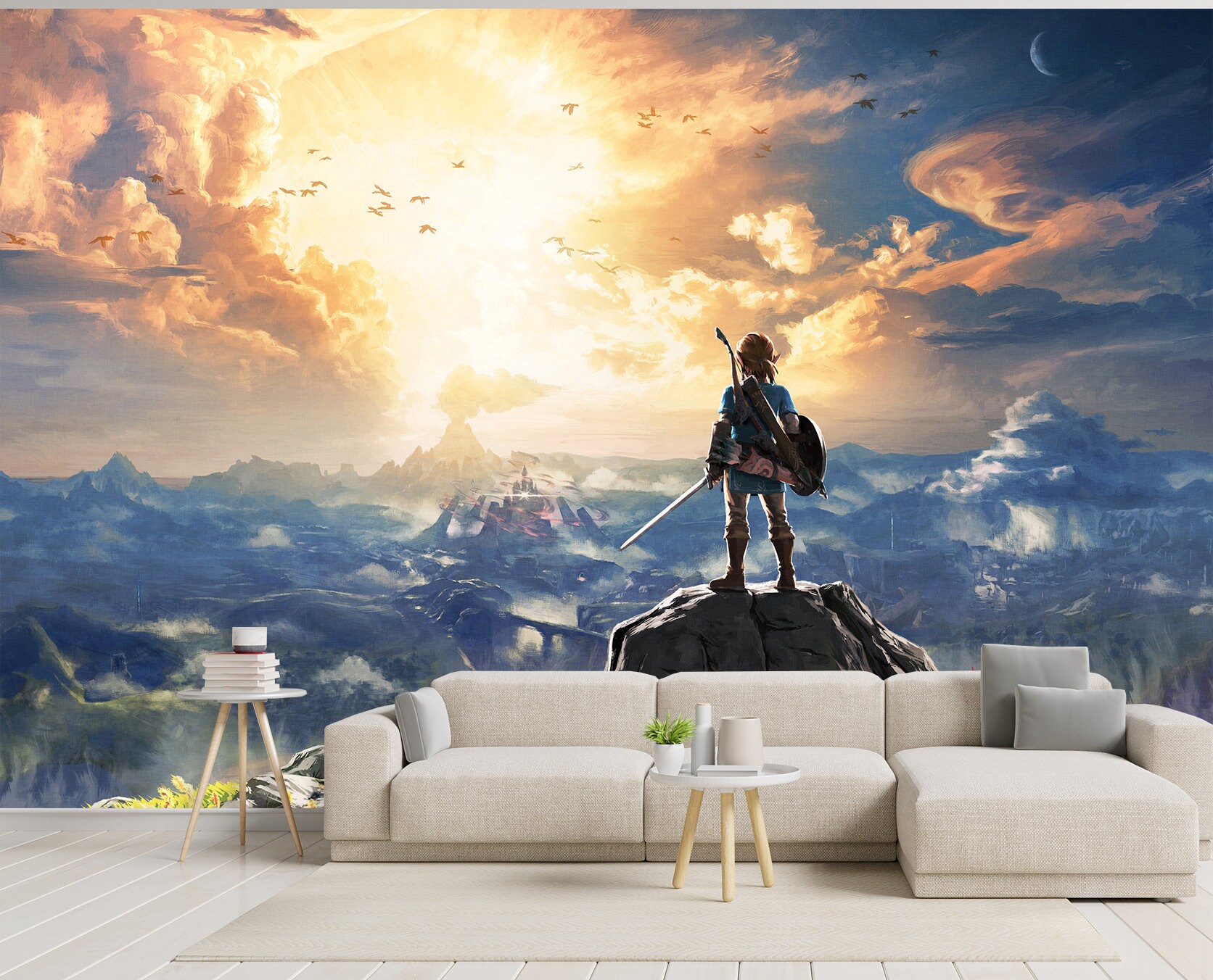 Mural wall art Zelda Gaming art wallpaper Peel and stick vinyl | Etsy