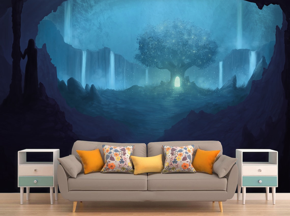 Mural Magic Fairytale Forest Wallpaper Fantasy Forest Peel and - Etsy