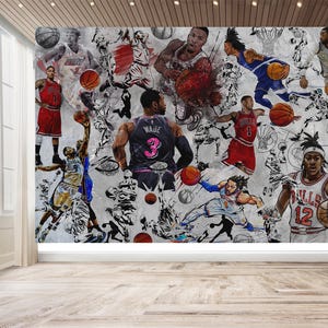 Chicago Basketball Wallpaper Graffiti Sport Wall Mural Urban Street Art ...