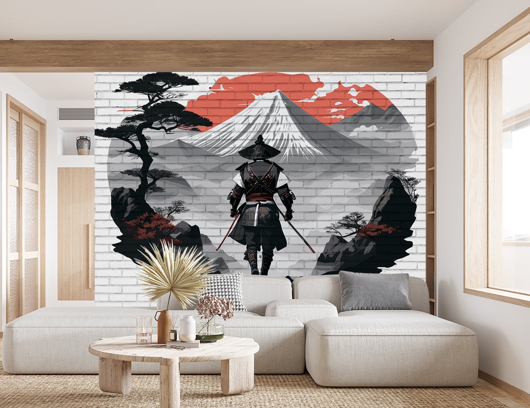 Samurai Warrior Japanese Wallpaper Wall Mural Modern Shogun Warrior ...
