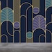 Geometric Wallpaper Art Deco Modern & Wall Mural Dark - Etsy