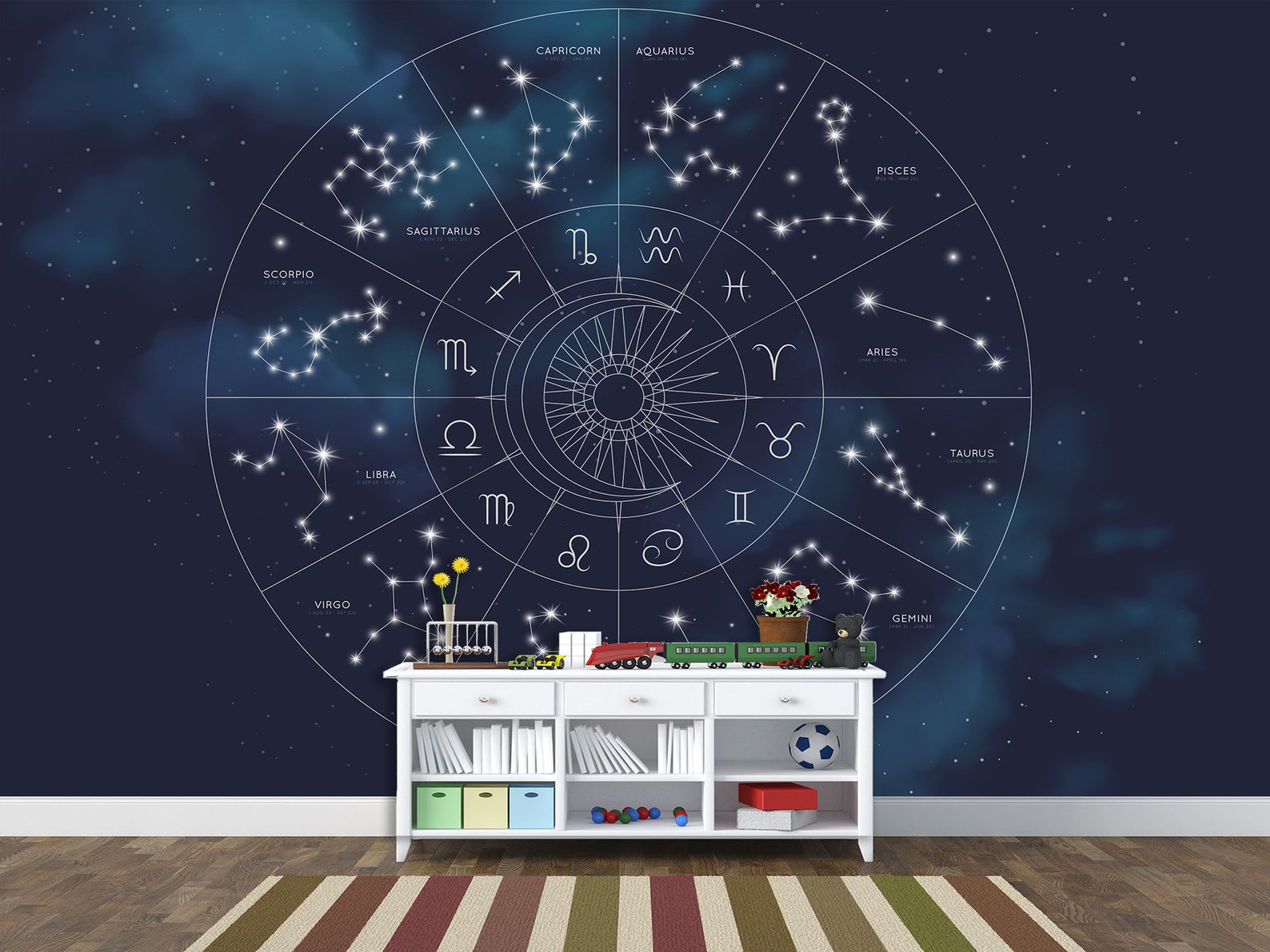 Star Chart Wallpaper Astrology Zodiac & Wall Mural Print Sky - Etsy
