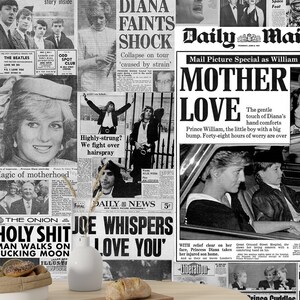 Newspaper Wallpaper Collage Creative Vintage Journal & News Self ...