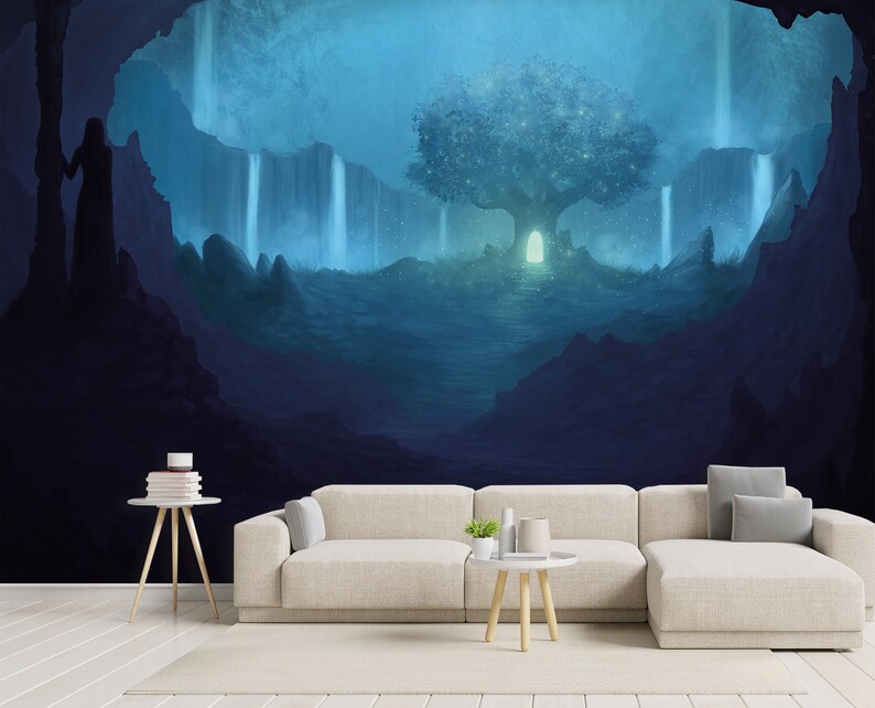 Mural Magic Fairytale Forest Wallpaper Fantasy Forest Peel and - Etsy