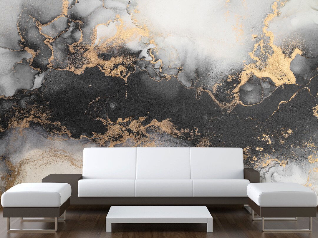 Abstract Marble Wall Mural Peel & Stick Wallpaper Marble Alcohol Ink ...