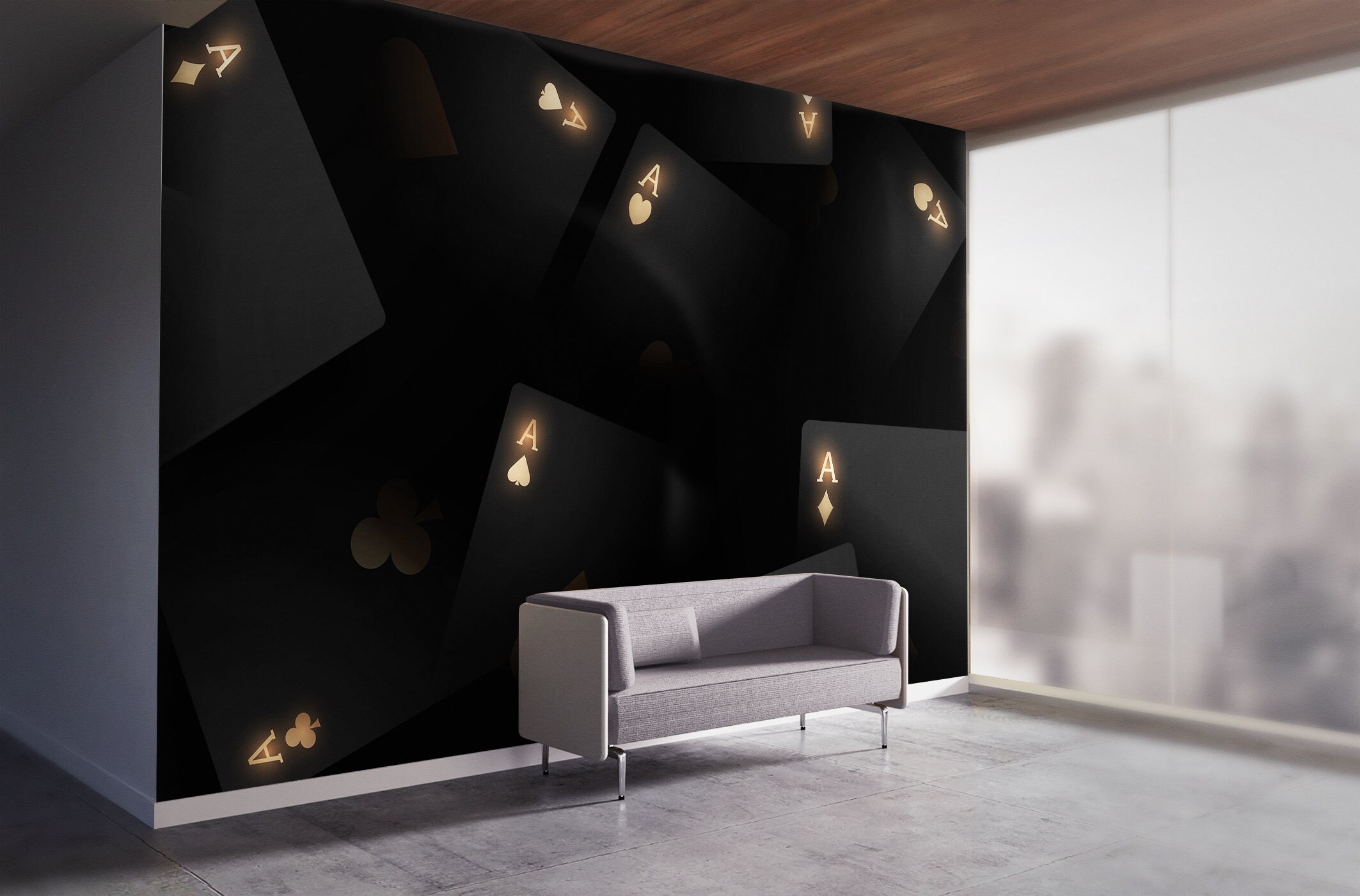 Poker Wallpaper Playing Cards Casino & Card Suits Self Adhesive Poker ...