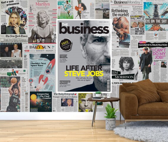 Newspaper Collage On Wall