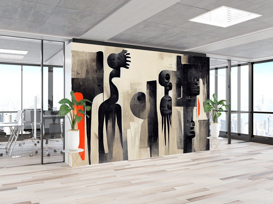 Abstract African Tribes Wallpaper Surreal Colored Watercolor Style of ...